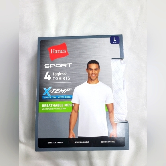 Hanes | Shirts | Hanes Sport Xtemp Nib 4 Pack Tagless T Shirts ...